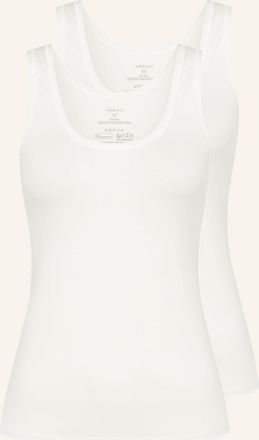 erlich textil Erlich Textil 2er Pack Light Touch Tanktop Mit Weichem Lyocell, Seidig Fein Elastisch weiss
