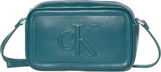 Calvin Klein Damen RAISED CK CAMERA BAG LV04F3220G Crossover, Gr&uuml;n (Maya Blue), Einheitsgr&ouml;&szlig;e, Gr&uuml;n (Maya Blue), One Size