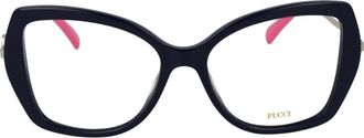 Emilio Pucci PU-1066368 Butterfly Acetate Eyeglasses - Black