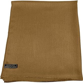 CJ Apparel Marron Camel Echarpe Secondes en Ch&acirc;le Solide Couleur Unie Conception Wrap &Eacute;tole Pashmina