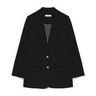Fiorella Rubino Strukturierter Blazer aus Stretch-Stoff - - Jackets - Damen - Schwarzk - XL