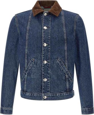 Brunello Cucinelli Lederjacke - Blau