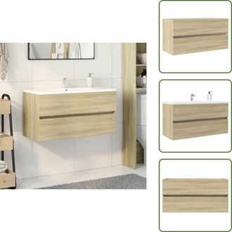 vidaXL The Living Store - Armoire d&eacute;vier Ch&ecirc;ne sonoma 90x38,5x45 cm Agglom&eacute;r&eacute; - Meuble Salle De Bain - Armoire Salle De Bain - Rangement Salle De Bain