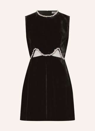 Sandro Sandro Samtkleid Mit Schmucksteinen schwarz