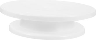 Cabilock Pp Kunststoff Tortenständer Manuell Drehbar Backwerkzeug Für Kuchendekoration Und Präsentation Leicht Zu Reinigen Weiß