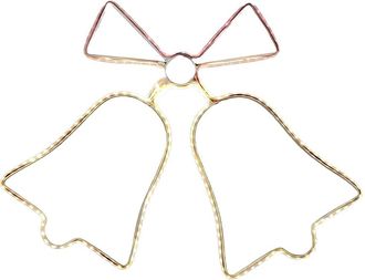 Star-Max 36085 SMD LED Silhouette Glocken 196er rot/warmweiß 32,5x43cm Timer Dimmer für innen und außen