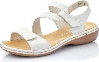 Rieker Femme Damen 659C7 Sandalen Sandale, weiß, 39 EU