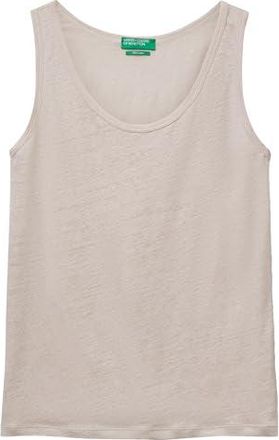 Benetton Canotta 37uje8398 Tricot, Beige, Medium Femmes