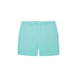 Hackett Herren Linen Texture Shorts, Türkis Grün, 32W