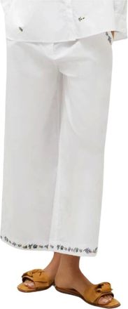 Marella Pantalon court Orano - Femme - Pantalons - Blanc - Taille: 42 FR