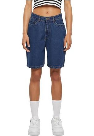 Urban Classics Ladies 90s Bermuda Shorts, Mid Indigo Washed, 27 W Femme