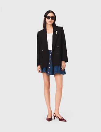 Maje Doppelreihige Jacke - Schwarz - Maje