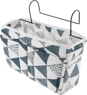 BESPORTBLE Aufbewahrungskorb zum Aufh&auml;ngen H&auml;ngeorganizer aus Baumwollstoff und Eisen Gro&szlig;er Wandkorb f&uuml;rs Schlafzimmer und Studentenwohnheim Blaues Dreieck Plat