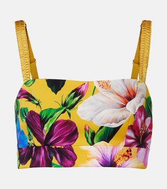 Dolce & Gabbana Cropped-Top aus einem Seidengemisch