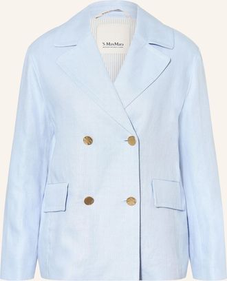 Max Mara Leinenblazer Avenue blau