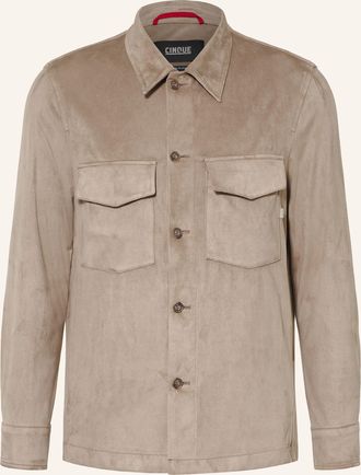 Cinque Cinque Overshirt Cimulti In Lederoptik beige