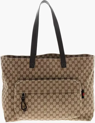 Gucci Fabric NEO ORIGINAL Tote Bag with All-Over Monogram and Leat Gr&ouml;&szlig;e Uni