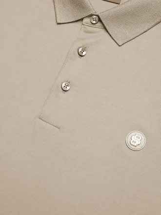 HUGO BOSS Cotton Polo Shirt - Beige