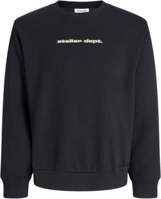 Jack & Jones Crew Neck Jjrody Sweat &agrave; col Rond, Noir, L Homme