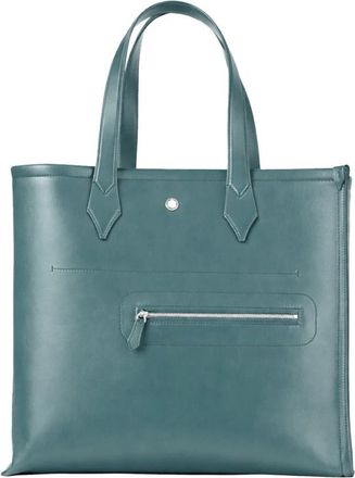 Montblanc Montblanc, Femme, Sacs, Bleu, Taille: ONE Size Leather Tote Bag