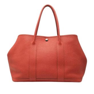 Herm&egrave;s Sac cabas Pre-owned Garden Party 36 - Femme - Pre-owned - Rouge - Taille: ONE Size