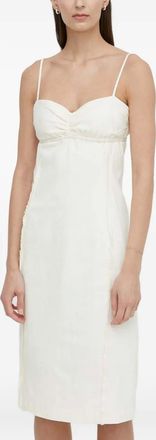 Samsøe & Samsøe robe mi-longue à fronces - Tons neutres