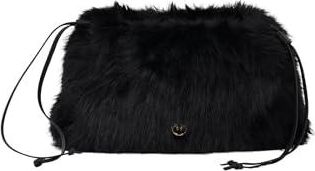 Pinko Maxi Clutch en fausse fourrure noire pour femme UNI, Noir, Pochette tracolla 24x8x36cm autunno inverno