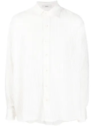 Commas chemise &agrave; rayures verticales - Blanc