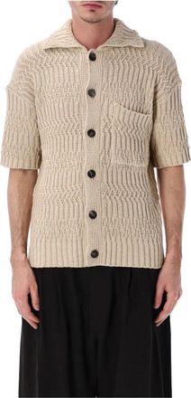 Roberto Collina Homme, Pulls, Beige, Taille: XL Cable Cardigan
