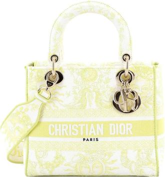Dior Lady D-Lite Bag Embroidered Canvas Medium satchel - Mehrfarbig