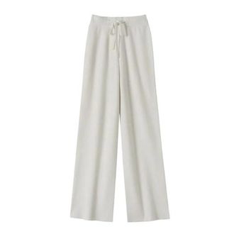 Generic Pantalon large en laine simple pour femme, 8, XL
