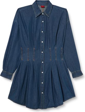 HUGO BOSS Damen Kisitra Dress, Bright Blue432, 32 EU