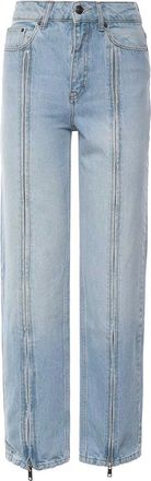 Rotate Straight Leg Jeans - Hellblau