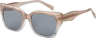 Generic Lunettes De Soleil Tendance &Agrave; Grande Monture For Hommes Et Femmes, Conduite En Plein Air, F&ecirc;te, Vacances(Brown)