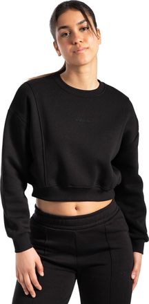 Smilodox Sweatshirt Damen Siana, Stylischer Cropped Pullover mit klassischem Rundhalsausschnitt, dezentem Stick-Logo und weichem Material, Sportlich-bequemer L