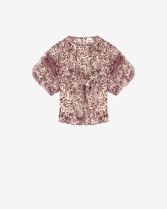 Isabel Marant Top Karlita - Femme - Violet-&eacute;cru - Taille34 - Isabel Marant