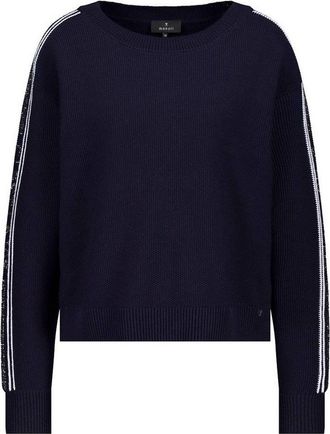 Monari Rundhalspullover 410385 Streifendetails