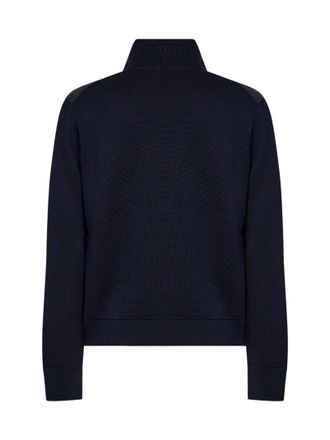 Moncler Mens Cardigan Padded Zip-Up Blue Polyamide & Down Jackets