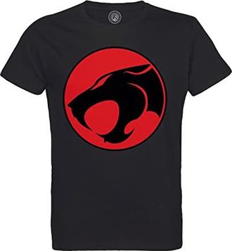 Fabulous T-Shirt Homme Col Rond Coton Bio Dessin Animé Thundercats Cosmocats 80s, Noir, L