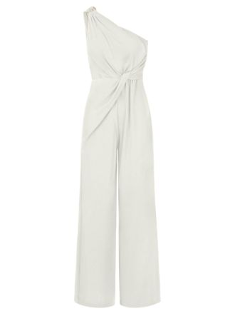 Apart Fashion APART One-Shoulder Jerseyoverall mit Drapierung, creme, 40