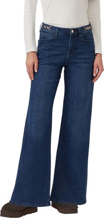 s.Oliver Jeans Suri/Regular Fit/Mid Rise/Wide Leg/Schmuck-Detail