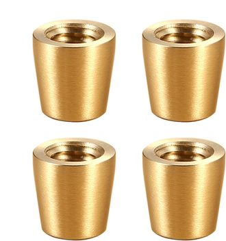 Generic Metallm&ouml;belbeine - 4 St&uuml;ck Messingst&uuml;tzf&uuml;&szlig;e | K&uuml;chenf&uuml;&szlig;e f&uuml;r Sessel Fu&szlig;bank, Kaffeetisch Metall Ersatzbeine