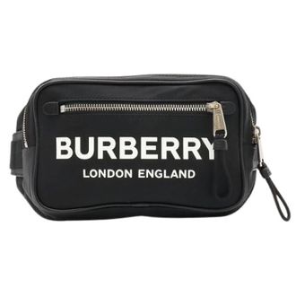 Burberry Pre-owned logo print nylon leather waist bag - - Pre-owned - Damen - Schwarzk - ONE SIZE