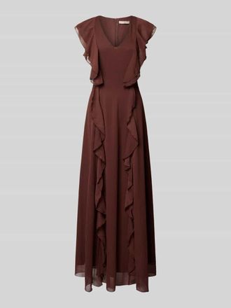 Rinascimento Abendkleid mit Schmetterlings&auml;rmeln und Volants