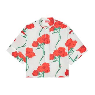 Kenzo Archive Rose Kurzarmhemd - - Blouses & Shirts - Damen - Mehrfarbig - XS