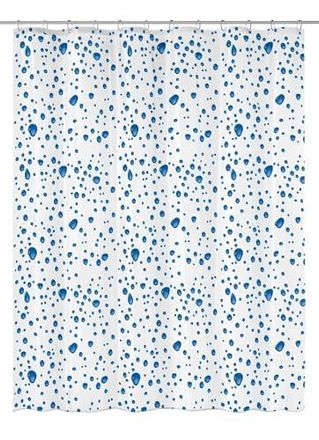Kleine Wolke Duschvorhang Bubble, 180 x 200 cm, Marineblau
