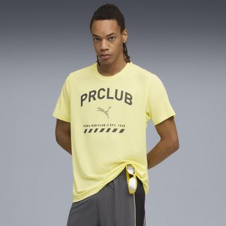 Puma RUN CLUB Graphic Mesh T-Shirt Herren, Kleidung, Gelb, XXL