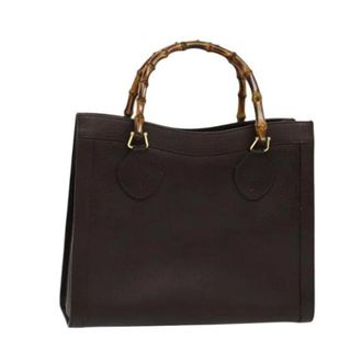 Gucci Pre-owned Cuir sacs-main - Femme - Pre-owned - Brun - Taille: ONE Size