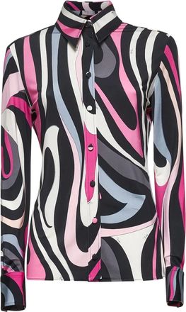 Pucci Gekn&ouml;pftes Marmo Hemd - Schwarz