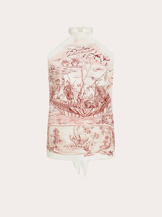 Ferragamo Damen Tuch-Oberteil mit Ethno-Print Rosa